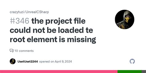 The Project File Could Not Be Loaded Te Root Element Is Missing Issue Crazytuzi