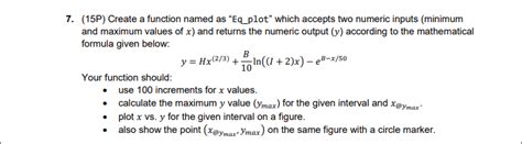 Solved 7 15p Create A Function Named As Eqplot Which