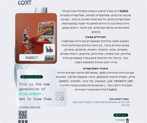 codit software solutions on linkedin פרויקט ראביט אפליקציית הזמנות