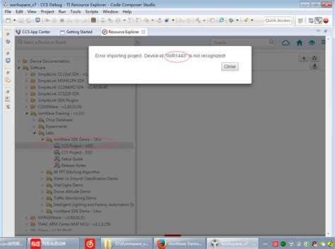 Ccsiwr1443boost Error Importing Project To Ide Device Not Recognized