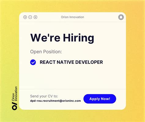 Orion Innovation Romania On Linkedin Reactnative Development