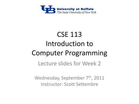 Ppt Cse 113 Introduction To Computer Programming Powerpoint Presentation Id2013983