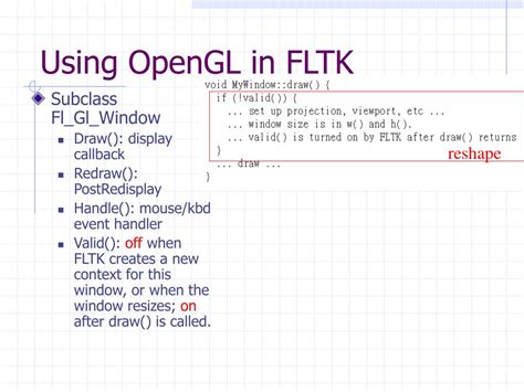 Ppt Fltk And Opengl Powerpoint Presentation Free Download Id5510045