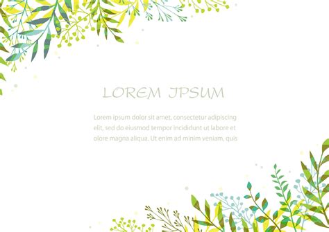 흰색 배경 벡터 일러스트 레이 션에 고립 된 식물 프레임 무료 벡터