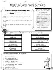 Metaphors and Similes: Exploring Comparisons and Figurative | Course Hero