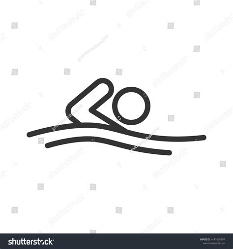 Sea Swimmer Outline Ui Web Icon Stock Vector Royalty Free 1431905507 Shutterstock