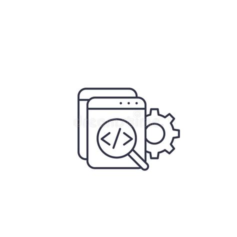Coding Software Development App Integration Icon Stock Vector