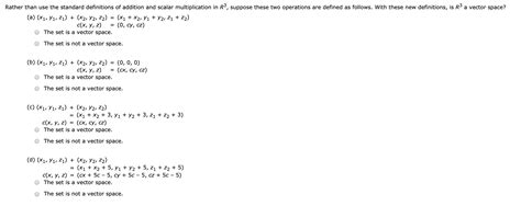 solved rather than use the standard definitions of addition