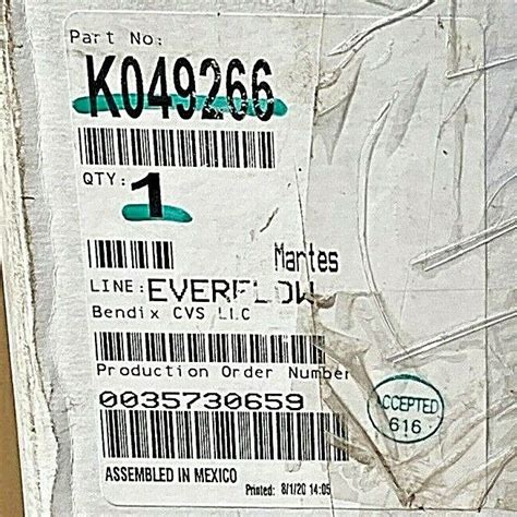 Bendix K049266 Everflow Ad Cf Air Brake Dryer Module Okne Mx