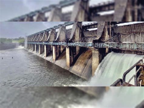 2 Gates Of The Second Big Som Kamla Amba Dam Of The Division Opened Up To 10 10 Cm बारिश का