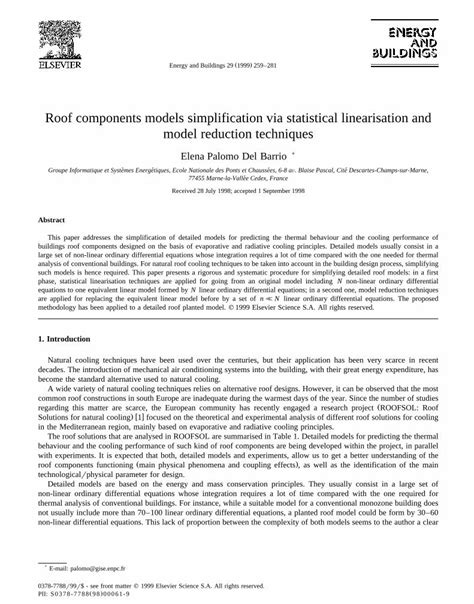 Pdf Roof Components Models Simplification Via Statistical