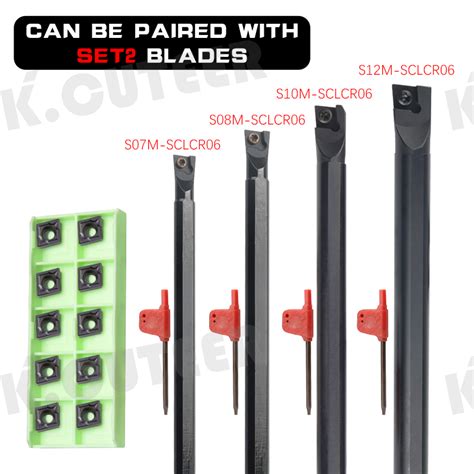 Sclcr Bore Turning Tool Sets Lathe Boring Bars Ccmt Carbide Insert Cnc