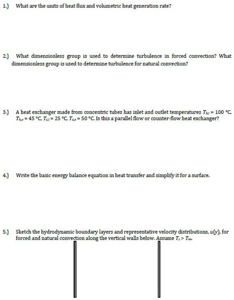 Solved 1 What Are The Units Of Heat Flux And Volumetric