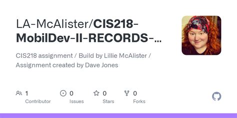 Github La Mcalistercis218 Mobildev Ii Records Crud App Cis218 Assignment Build By Lillie
