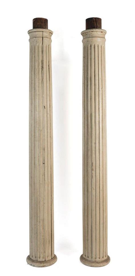 Th Century Fluted Wood Columns Cm High Structural Zother Architectural