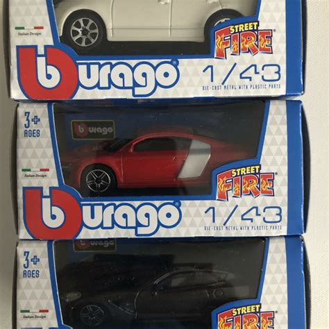 3 Car Set of Bburago 1/43 Scale Road Cars | GPBox