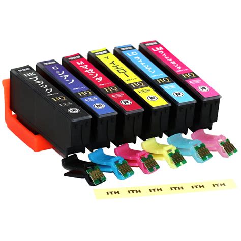 【楽天市場】【送料250円】ith 6cl 6色パック イチョウ Ith Icチップ装着式 互換インクカートリッジ 増量版 Epson 互換