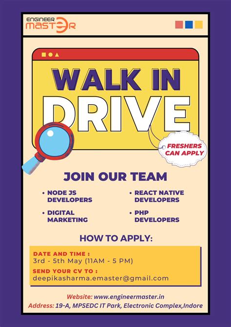 Freshershiring Walkindrive Nodejs Reactnative Phplaravel Dotnet Seo Location Date