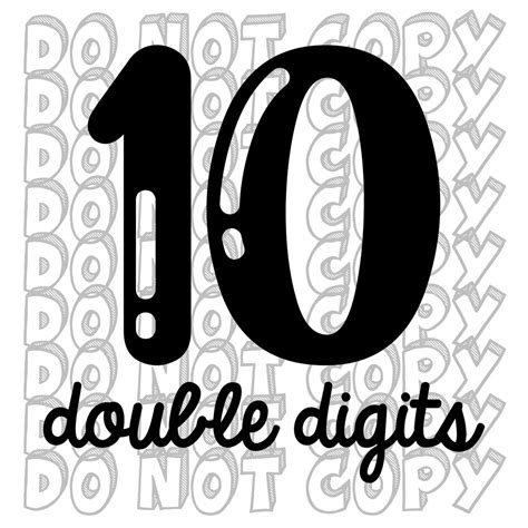 10 Double Digits Svg 10th Birthday Design Double Digits Svg Birthday Cut File Birthday Girl