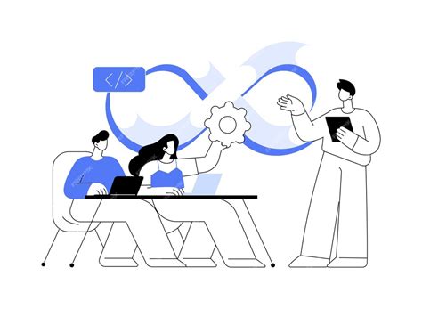 Premium Vector Devops Team Abstract Concept Vector Illustration