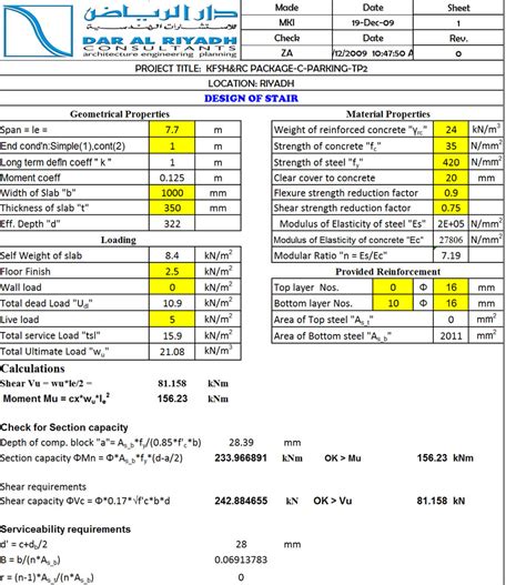 how to design a spreadsheet with regard to staircase design spreadsheet civil engineering