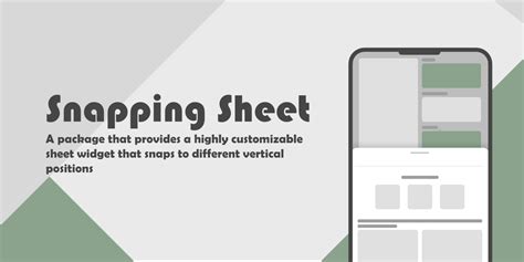 Github Adamjonssonsnappingsheet A Package That Provides A Highly Customizable Sheet Widget