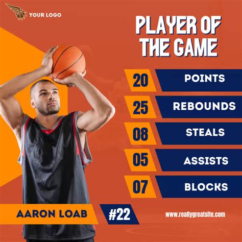 Player Of The Game Template Postermywall