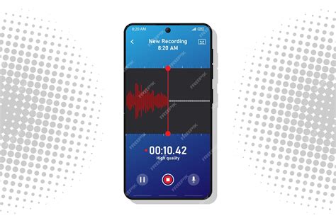 Premium Vector Voice Recorder App Smartphone Interface