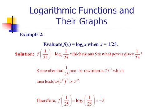 Logarithmic Function Examples
