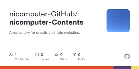 Nicomputer Contentsportfoliohtml At Main · Nicomputer Github