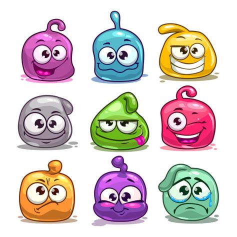 Cute Character Blobby Illustrations Royalty Free Vector Graphics