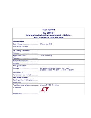 Fillable Online Iec Test Report Form Template Analog Devices Fax