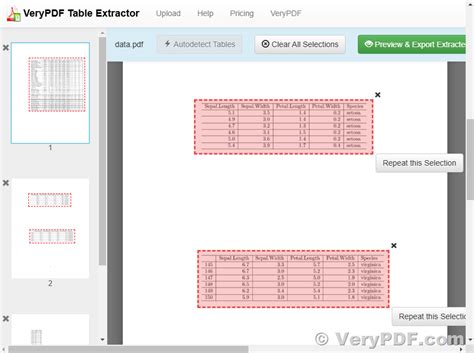 How To Convert Pdf Tables Into An Excel Document Using Verypdf Online