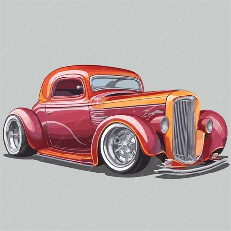 Premium Vector Hot Rod Car Cartoon Vector