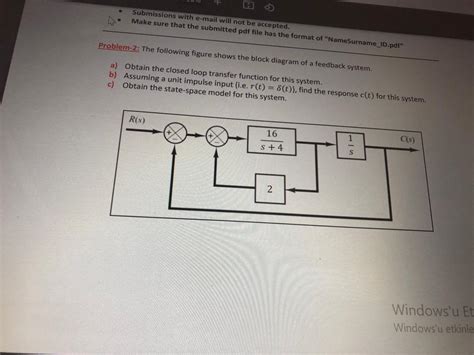 Solved Problem The Following Figure Shows The Block Chegg