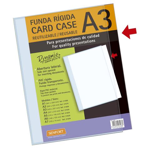 Funda Rigida Pvc A3 Varios Fundas Senfort Papelería Para