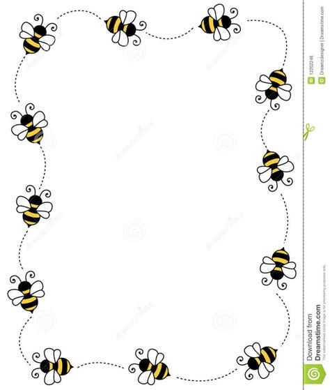 Free Bee Clipart Borders