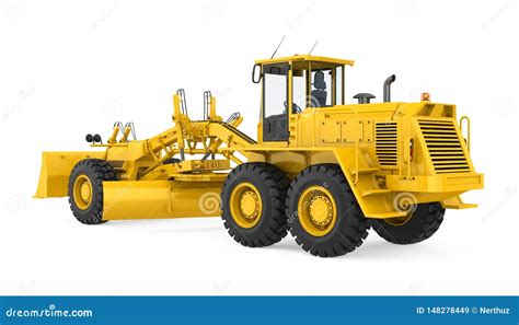 Motor Grader Isolated Stock Illustration Illustration Of Bulldozer