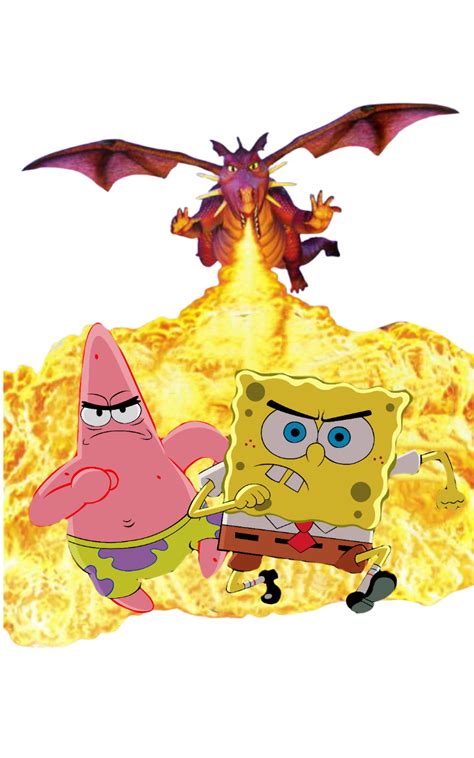 Spongebob And Patrick Escape From Dragon Elizabeth By Dracoawesomeness On Deviantart