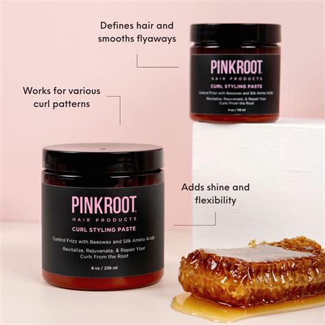 Styling Paste For Curls Beeswax And Silk Amino Acids Pink Root Products