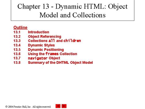 Chapter 13 Dynamic Html Object Model And Collections