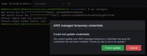 configure iam credentials on cloud9 instead of aws managed temporary