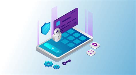 안전한 온라인 결제의 아이소메트릭 개념 스마트 폰과 추상적 인 배경은행 신용 카드 벡터 일러스트레이션 3차원 형태에 대한 스톡 벡터 아트 및 기타 이미지 Istock