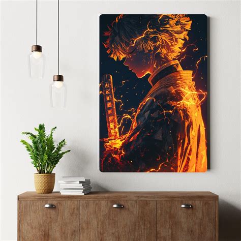 Metal Anime Style Poster Wall Art Premium Steel Illustration Otaku