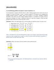 Quiz2 Solution 1 Docx Quiz 2 SOLUTIONS Use The Following Problem Description To Answer