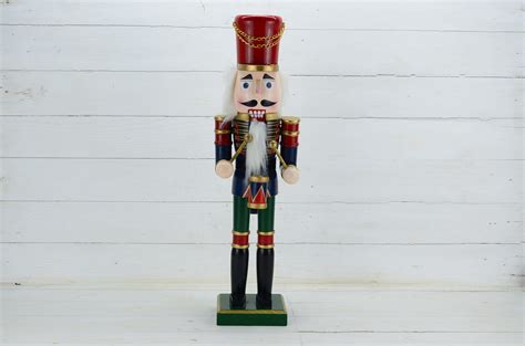 Wooden Nutcracker Soldier Red Soldier Nutcracker Vintage Soldier