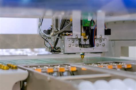 Automatic Smd Pick And Place Machine Assembling Computer Circuit Board Stock Image Image Of
