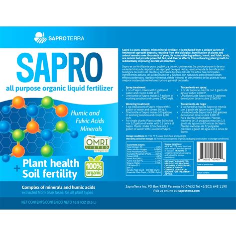 Sapro Organic Liquid Fertilizer Boost Your Plants
