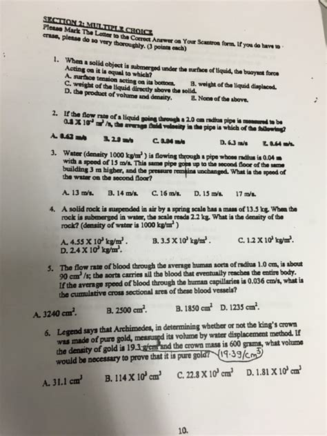 Solved When A Solid Object Is Submerged Under The Surface Of Chegg