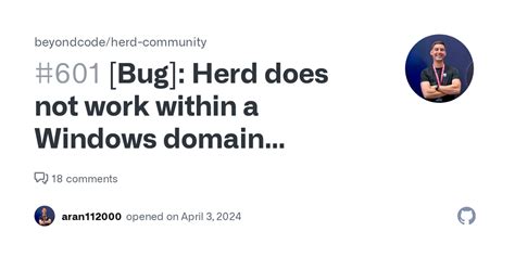 [bug] herd does not work within a windows domain controlled